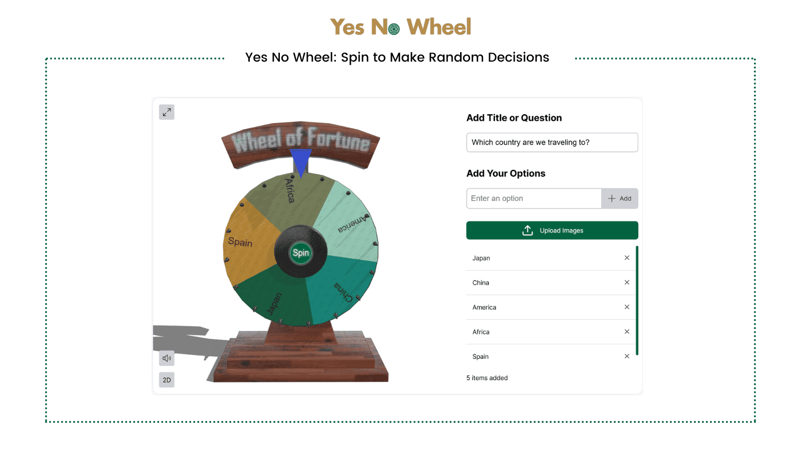 Yes No Wheel: Random Decision Maker for Quick Choices